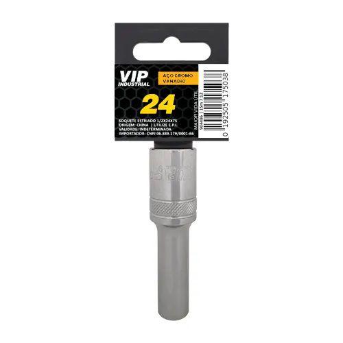 Soquete Estriado Manual Longo 1/2" X 24mm X 75mm Vip - Soquete - Magazine Luiza