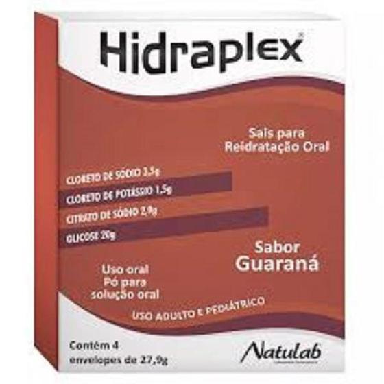 Soro Para Reidratação Hidraplex 4 Envelopes Sabor Guaraná - Natulab ...