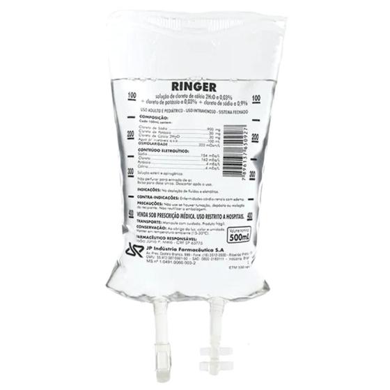 Soro Ringer Simples Bolsa 500ml Unidade Jp - JP Farma - Soro ...