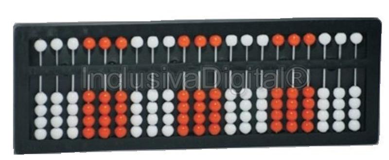 Soroban Ábaco Tátil Para Braille Ou Baixa Visão Coral - InclusivaDigital - Ábaco - Magazine Luiza
