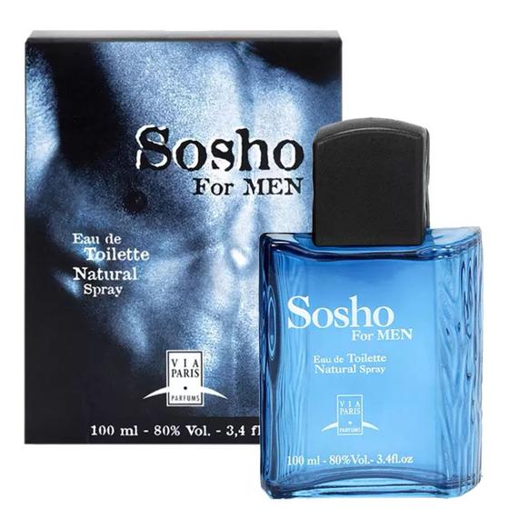 Sosho For Men Via Paris Masculino Eau de Toilette 100ml - Perfume ...