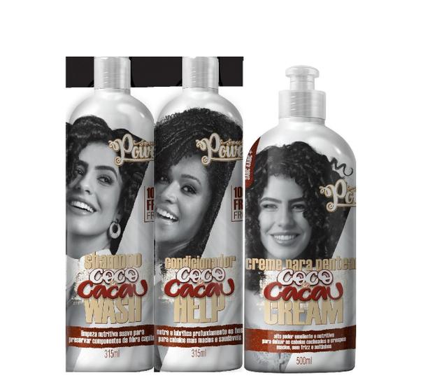 Soul Power Coco E Cacau Kit Shamp+Cond+Cremeparapentear500Ml - Kit de ...