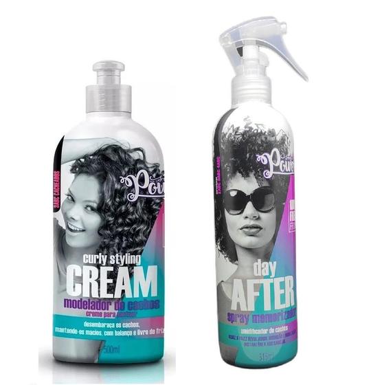 Soul Power Kit Cachos Day After 315ml + Curly Cream 500g - Cuidados com ...