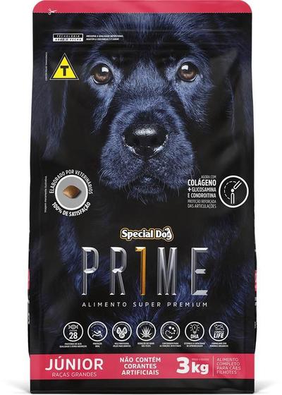 Special Dog Prime Júnior Raças Grandes 3Kg - Ração Seca para Cachorro ...