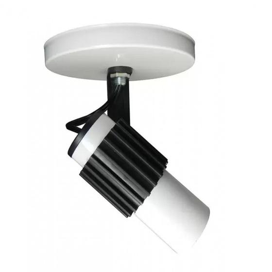 Spot Aletado Simples Tipo Trilho Eletrificado Sobrepor Tubinho E-27 ...