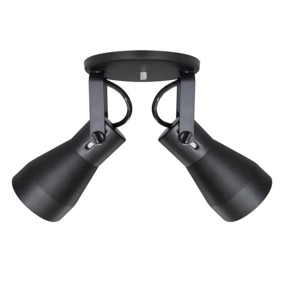 Spot De Luz Duplo Sobrepor Pt 2 Lampadas Par20 Bulbo - Slim - Elumens ...