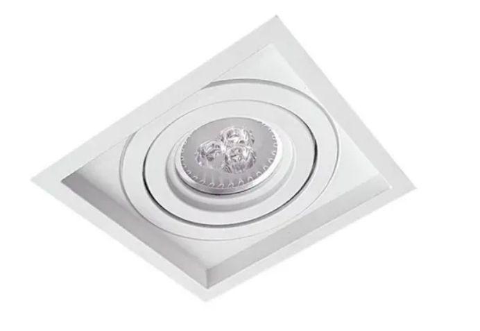 Spot Embutido AR111 Quadrado Recuado Branco Sem Lâmpada GU10 - B2T - Spot - Magazine Luiza