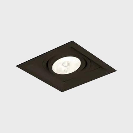 Spot Embutir 1L Dicróica Quadrado face Recuada Preto Alumínio New Line IN50321 - Spot - Magazine ...
