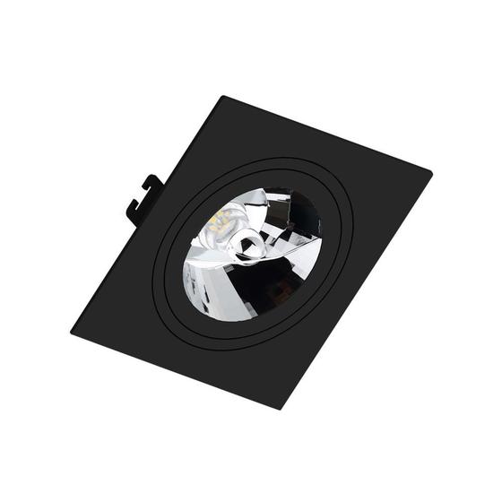 Spot Embutir AR111 Quadrado Preto Face Plana - Save Energy - Spot - Magazine Luiza