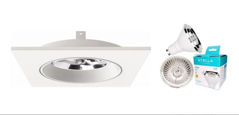Spot Embutir Embutir Il0090 Interlight + Lampada Ar70 Stella 3000K - Spot - Magazine Luiza