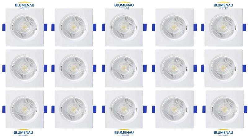 Spot Led 6W Croica Embutir Quadrado Slim Direc Bivolt 6500K Branco Frio ...