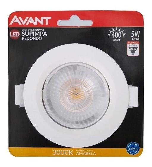 Spot Led Authentic Direcionável de Embutir Avant 5W 3000K Bivolt Luz ...