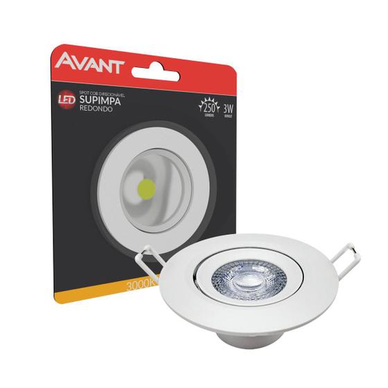 Spot Led Avant De Emb Redondo 3w Luz Amarela 3000k Bivolt - Spot ...