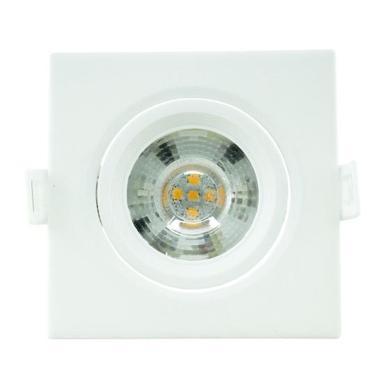 Spot Led Embutir 7,0W 3000K 630Lm Quadrado Branco Bivolt Eletrorastro ...