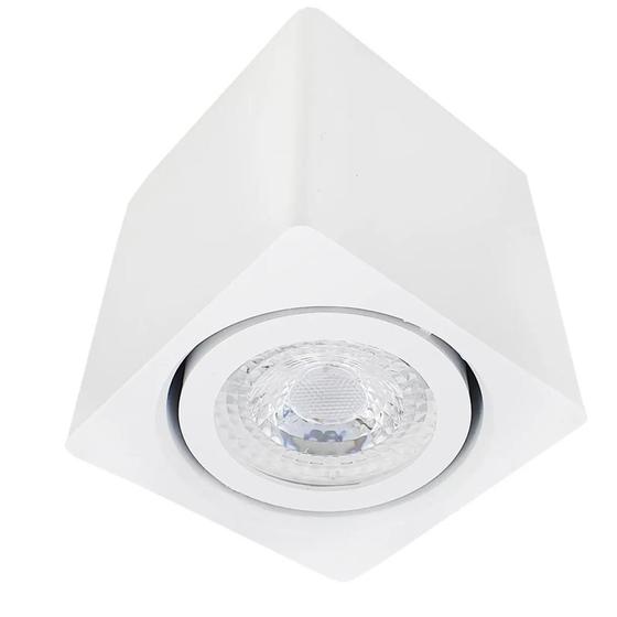 Spot Quadrado Box Sobrepor Direcionável Linha Premium GU10 Dicróica 7cm ...