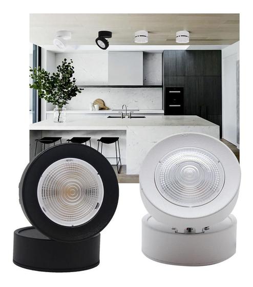 Spot Redondo Sobrepor Led 7w Direcionável - Embralumi - Spot - Magazine ...