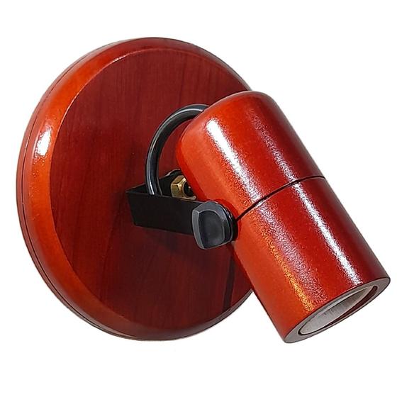 Spot simples de madeira luminária para 1 lâmpada teto ou parede para ...