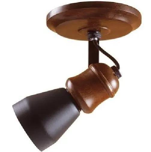 Spot Simples em Madeira Rústico Linha Country Madelustre - Spot ...