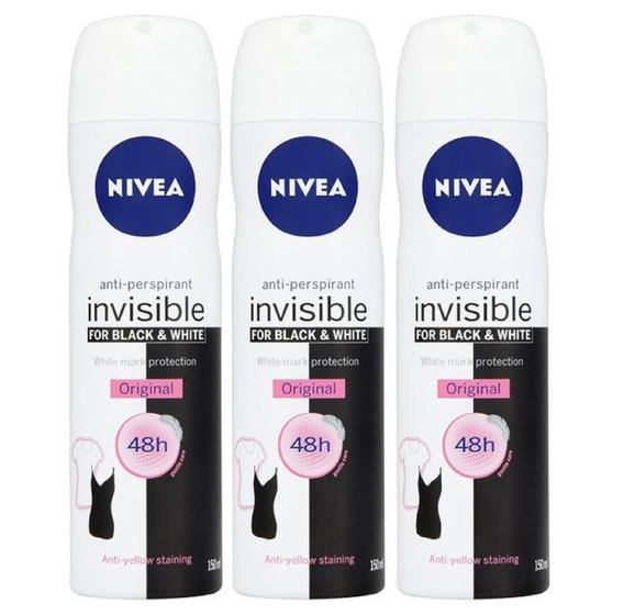 Spray Antitranspirante NIVEA Invisible for Women - 48h - 150ml (Pack ...