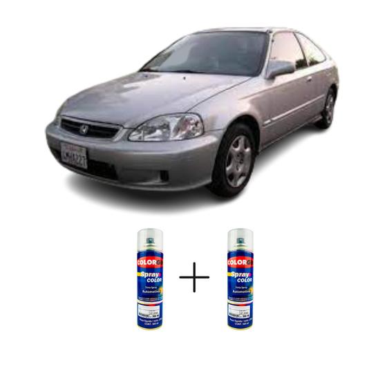 Spray automotivo prata met - nh583m honda + verniz spray 300ml ...