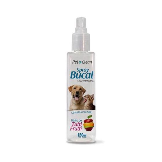 Spray Bucal Tutti-Frutti para Cães e Gatos Pet Clean 120ml - Solução ...