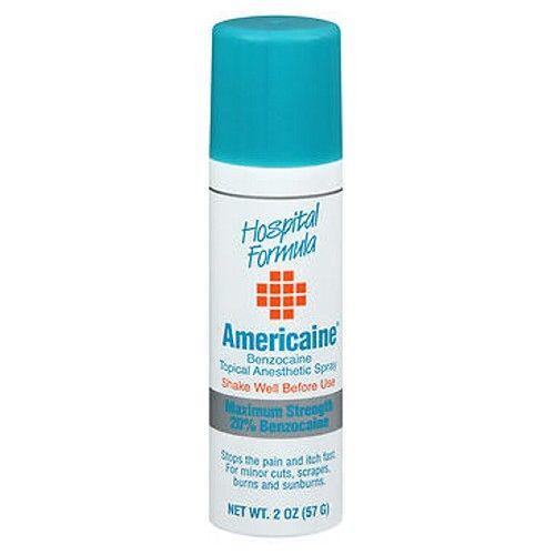 Spray de primeiros socorros anestésico tópico de benzocaína Americaine ...