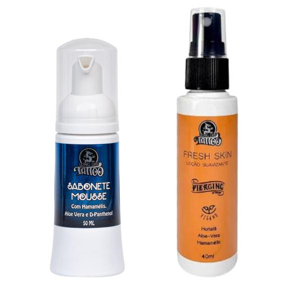 Spray e Sabonete Mousse para Piercing Refresca e acalma pele - Tattoo ...