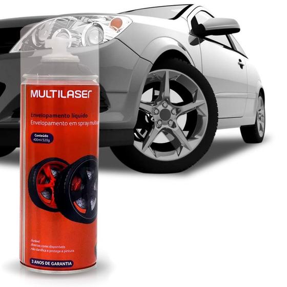 Spray Envelopamento Liquido prata 400ml Multilaser Au423 - Spray ...