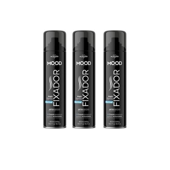 Spray Fixador Mood Hair Spray - Fixação Alta e Secagem Rápida ...