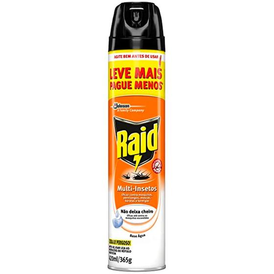 Spray Inseticida Raid Multi Insetos Base Agua 420ml - Inseticidas ...