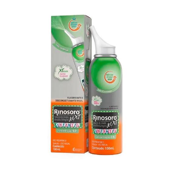 Spray Nasal Rinosoro Jet XT Infantil 0,9% 100ml - Higiene e Conforto ...