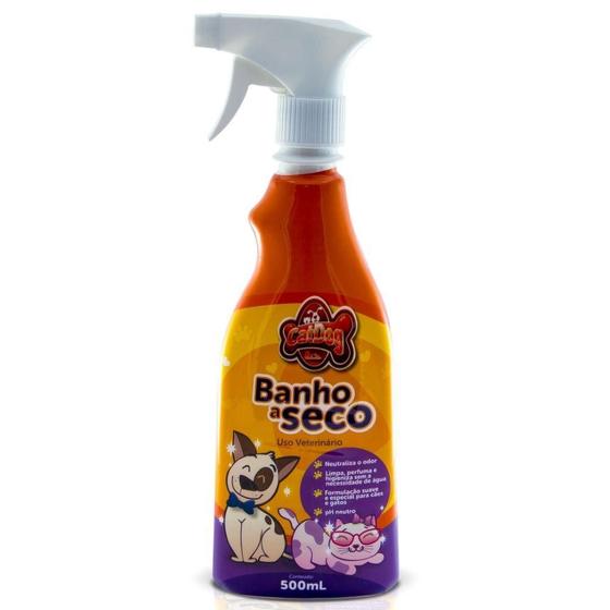 Spray Shampoo Pet Banho a Seco 500 ml Higiene Sem Enxágue - Cat Dog ...