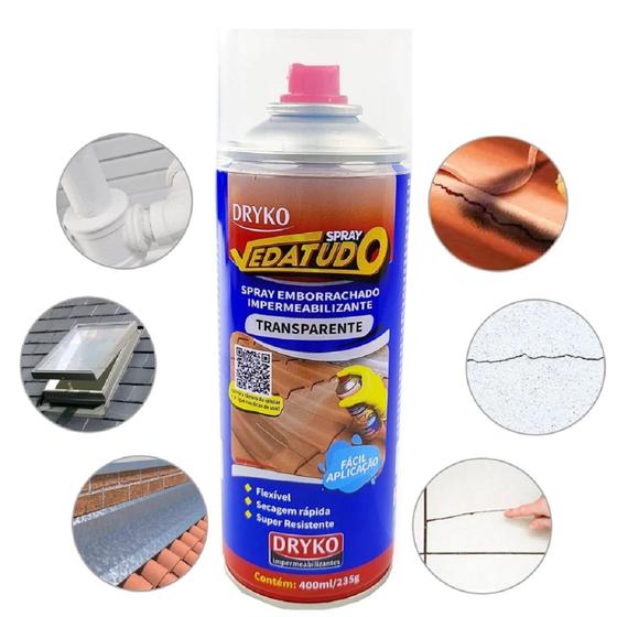 Spray Vedatudo Vazamentos De Agua Reparo Telha Laje Calha Branco Preto ...