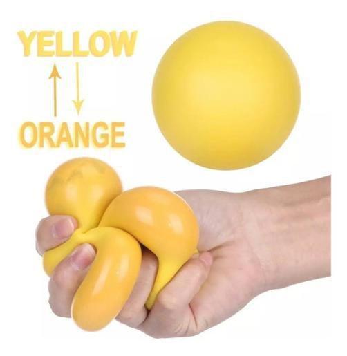 Squishies Stress Ball Nee Doh Change Color Amarelo E Laranja - Mega ...