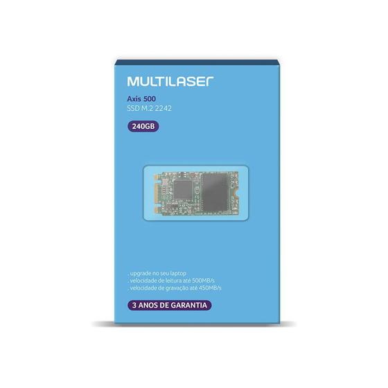 SSD Multilaser AXIS 500 240GB M.2 2242 SATA SS204 - SSD - Magazine Luiza