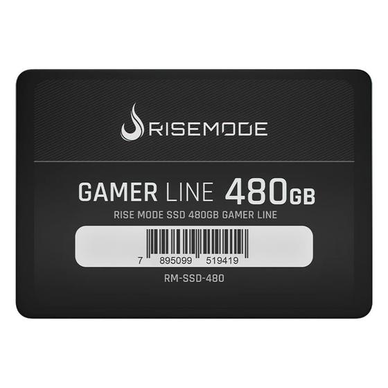 SSD Rise Mode Gamer Line, 480GB, SATA III, Leitura: 530MB/s, Gravação ...