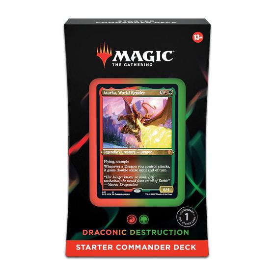 Starter Commander Deck Draconic Destruction Magic MTG PT - Wizards of the Coast - Deck de Cartas ...