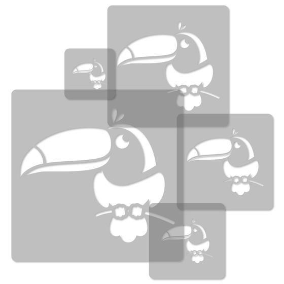 Stencil Kit De Tucano - Molde Vazado Decoração R-1069 - Stencil Flex ...