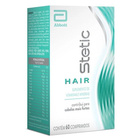 Stetic Hair Suplem. Vitamínico com 60 Comprimidos Revestidos - Abbott ...