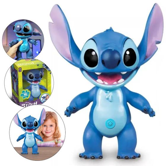 Stitch Boneco Grande Com Fala Lilo Stitch Articulado Disney - Mimo ...