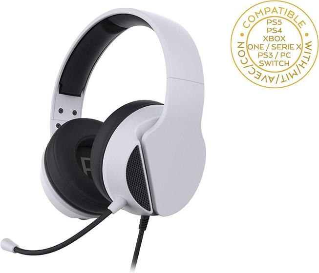 Subsonic PS5 HS300 Gaming Headset White Com fio Branco PS5 PS4 Xbox Series X Xbox One PC Headset com Fio Magazine Luiza