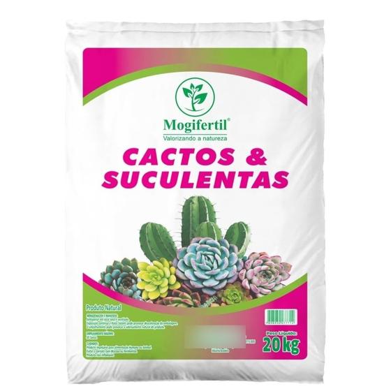Substrato Para Cactos e Suculentas Terra Vegetal 20kg - MogiFertil ...
