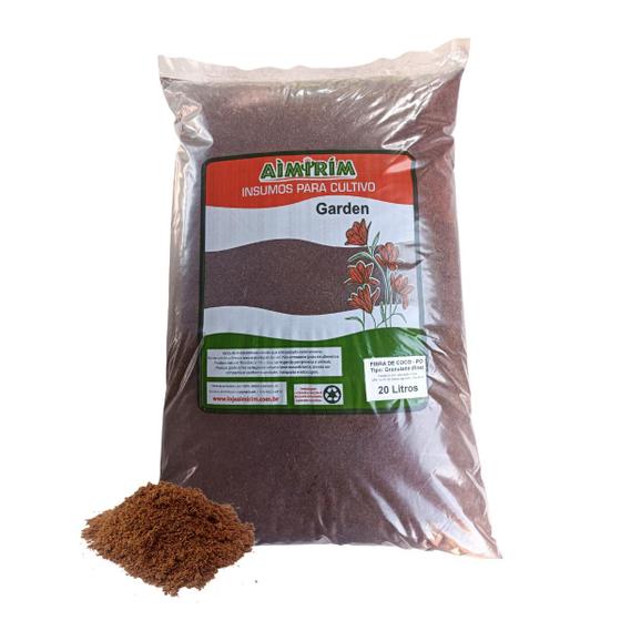 Substrato Pó de de coco Fibra de Coco 20 Litros Fibra Fina Granulada ...