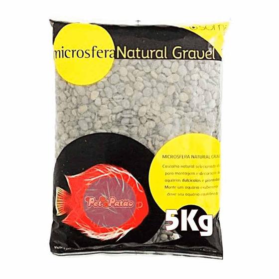Substrato Soma Microsfera Natural Gravel Pebble Black 6-9mm para Aquários - 5kg - Substrato para ...