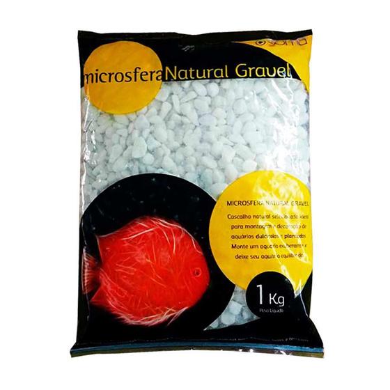 Substrato Soma Microsfera Natural Gravel Pebble White 5-8mm para Aquários - 1kg - Substrato para ...