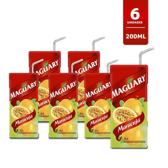 Suco de Maracujá Maguary 200 Ml - Pack 6 unidades - Britvic - Suco ...