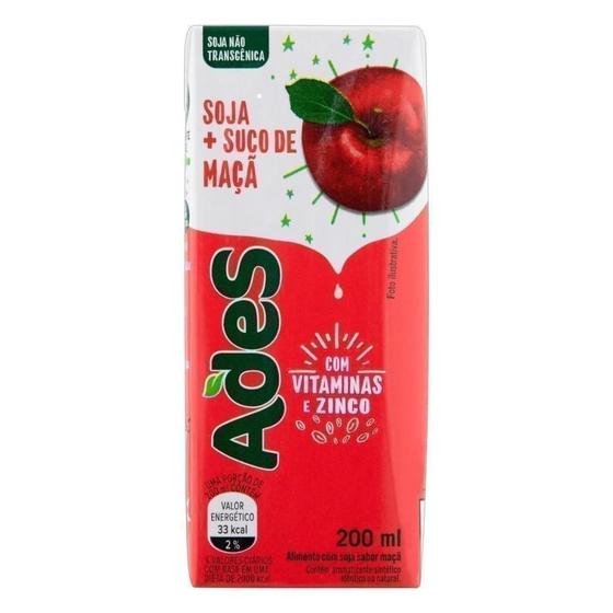 Suco De Soja ADES Sabor Maçã Caixa 200ml - Bebida de Soja - Magazine Luiza