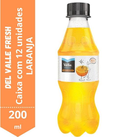 Suco Del Valle Fresh Laranja Garrafa 200ml - Kit Com 12 Un - Delvalle ...
