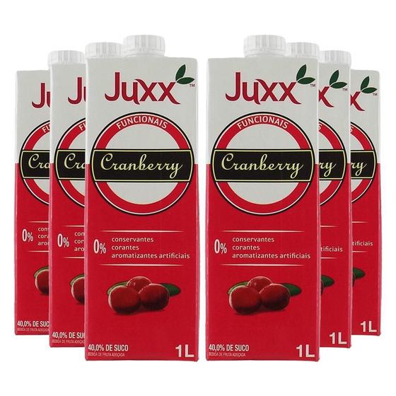 Suco Juxx Cranberry 1 Litro - Caixa 6 Unidades - Suco - Magazine Luiza