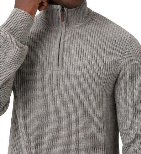 Suéter Masculino Plus Size Gola Alta Com Zíper Em Tricô Malwee - Suéter ...